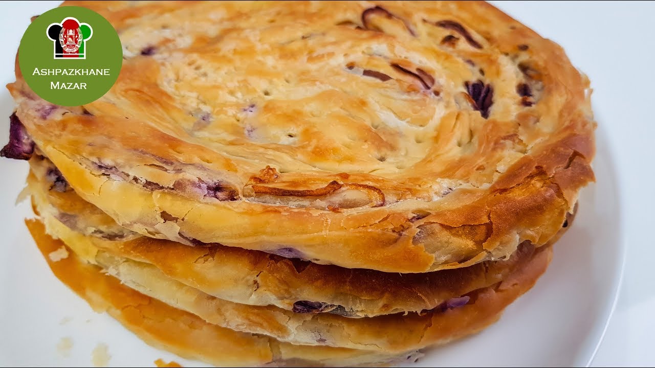 AFGHANI FATEER PYAZI | فطیر ورقی پیازی - YouTube
