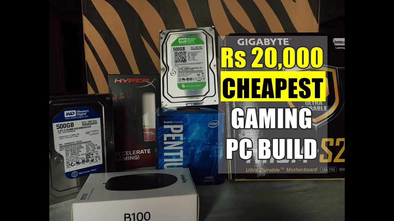 20,000 Rs Cheapest Indian Gaming PC. [Cheap PC Build 2017] - YouTube