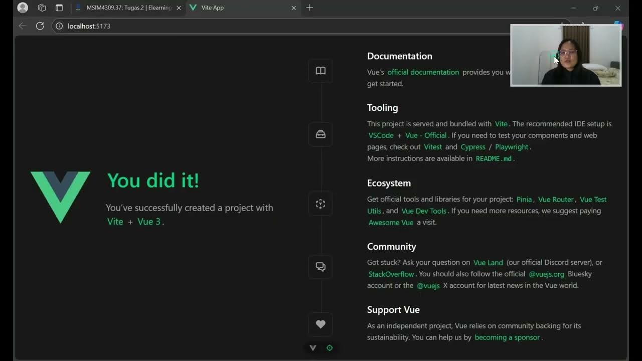 TUGAS 2 MSIM4309 Pemrograman Berbasis | Vue.js - YouTube