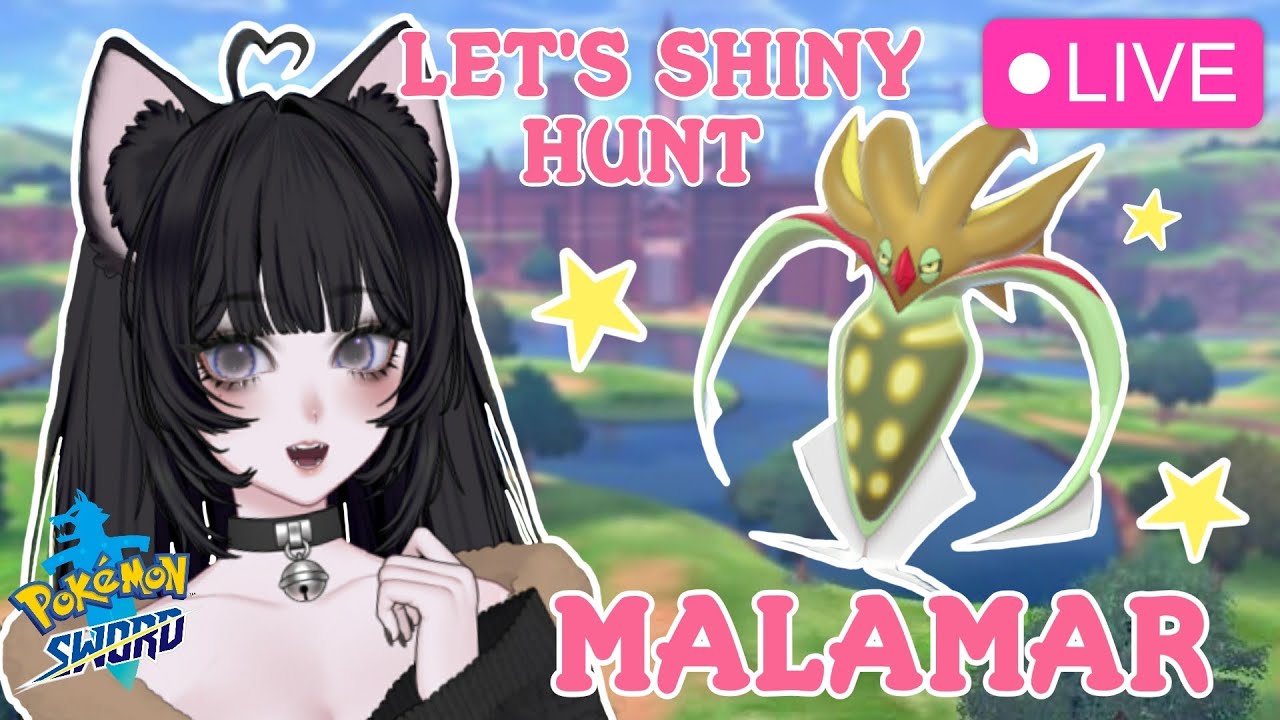 [LIVE] LET'S SHINY HUNT FOR SHINY MALAMAR in Pokemon Sword - ISLE OF ...