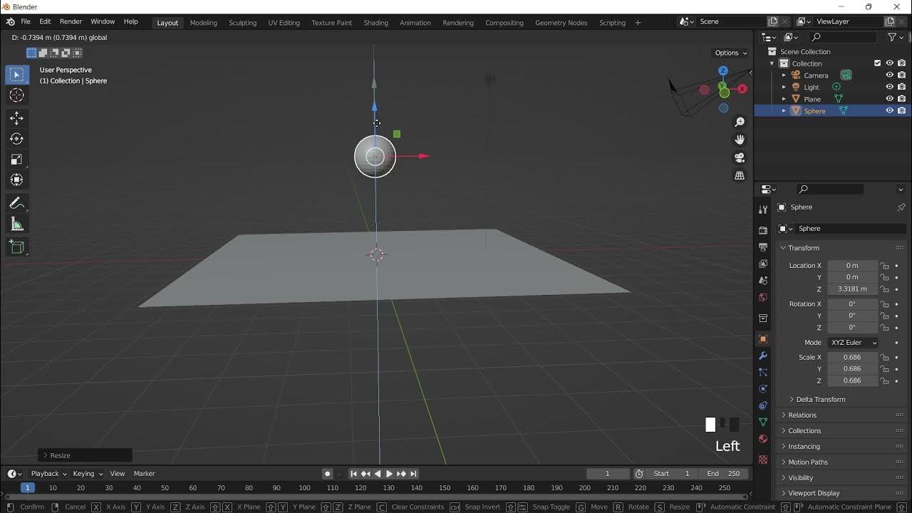 bola memantul blender 3d memakai simulasi fisik - YouTube