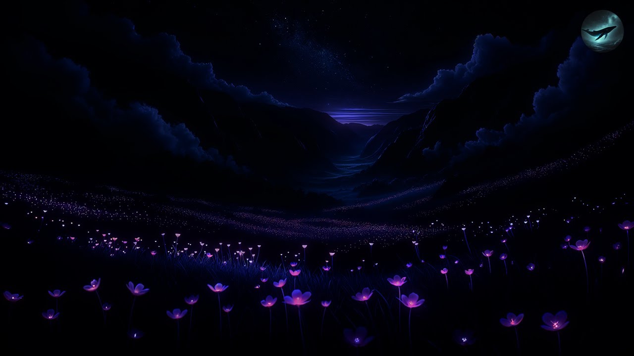 Peaceful Night 💜 Soothing Deep Sleep Music ★ Calming Meditation Healing ...