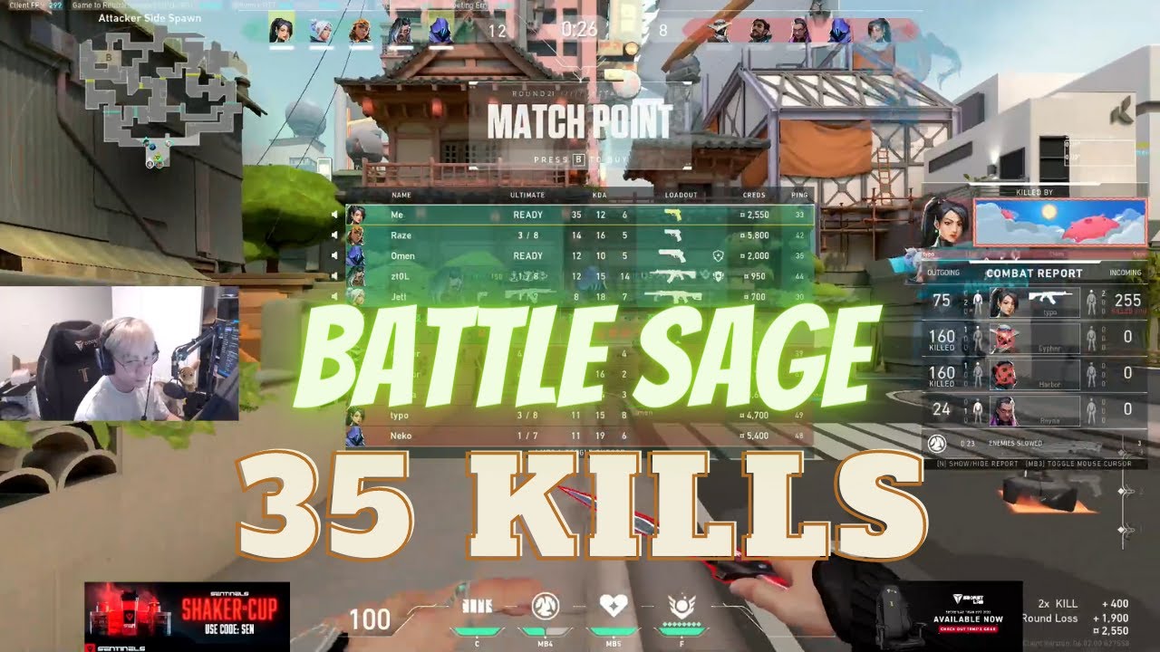 35 KILLS TenZ destroying enemies with BATTLE SAGE! Teammates in Awe ...