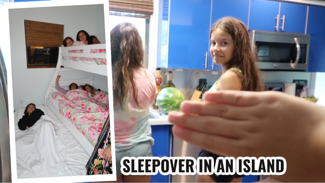 SLEEPOVER IN AN ISLAND | SISTERFOREVERVLOGS #818 - YouTube