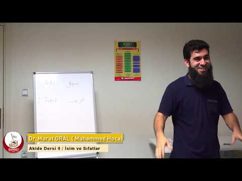 Akide Dersleri - 4 / Allah'ın İsim ve Sıfatları / Dr. Murat ORAL ( Muhammed Hoca)