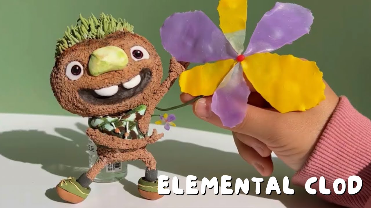 엘리멘탈 클로드 | 겨드랑이 꽃 드려요 | Making ElEMENTAL Clod | Clay art - YouTube