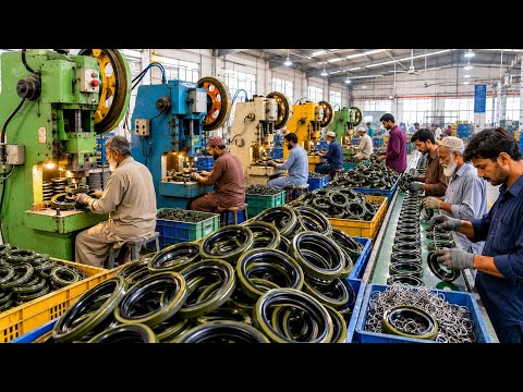 The Most Incredible Process of Making Engine Oil Seal | Mass Production Oil Seal Making