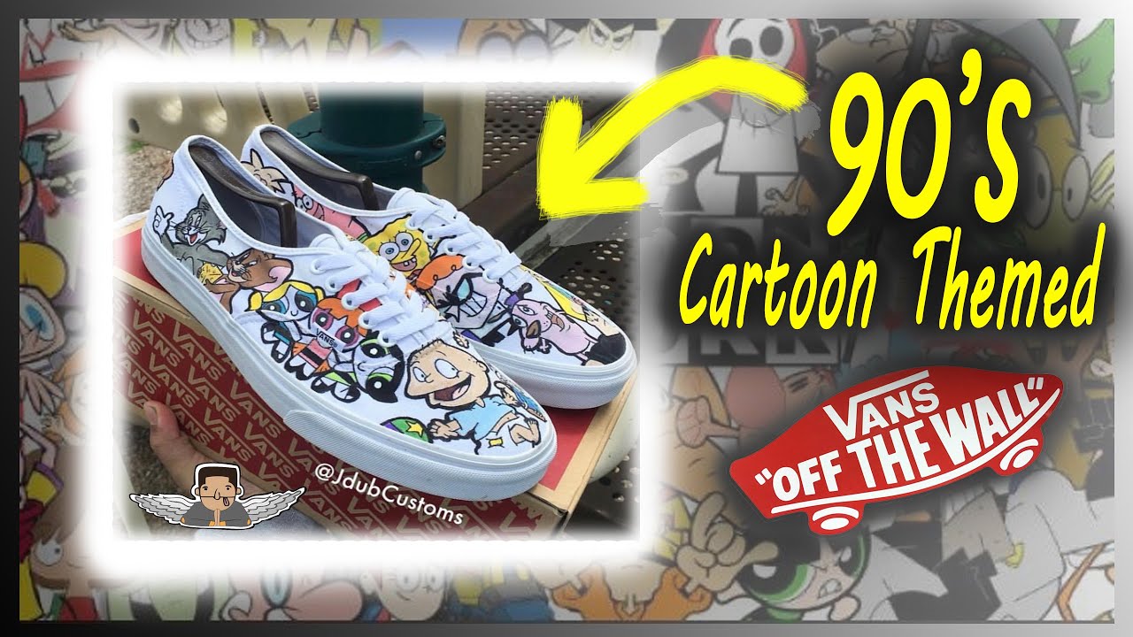 90's Cartoon Themed Custom Vans - YouTube