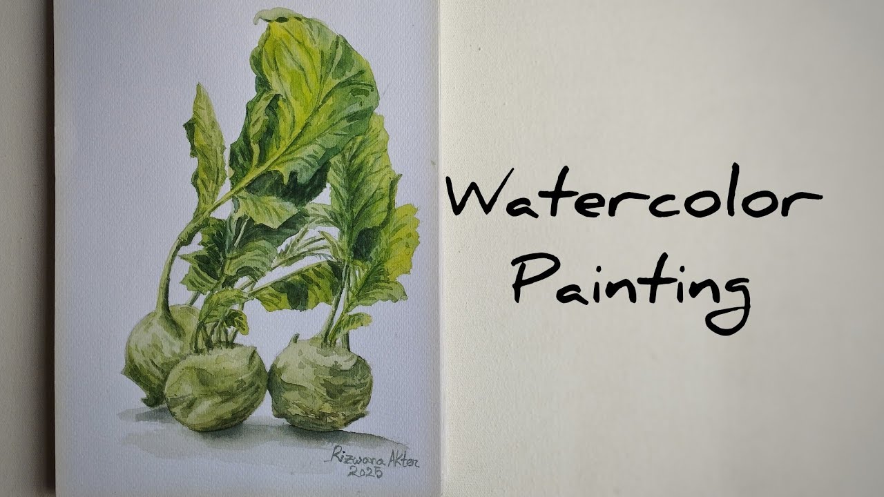 Turnip | Watercolor Painting - YouTube