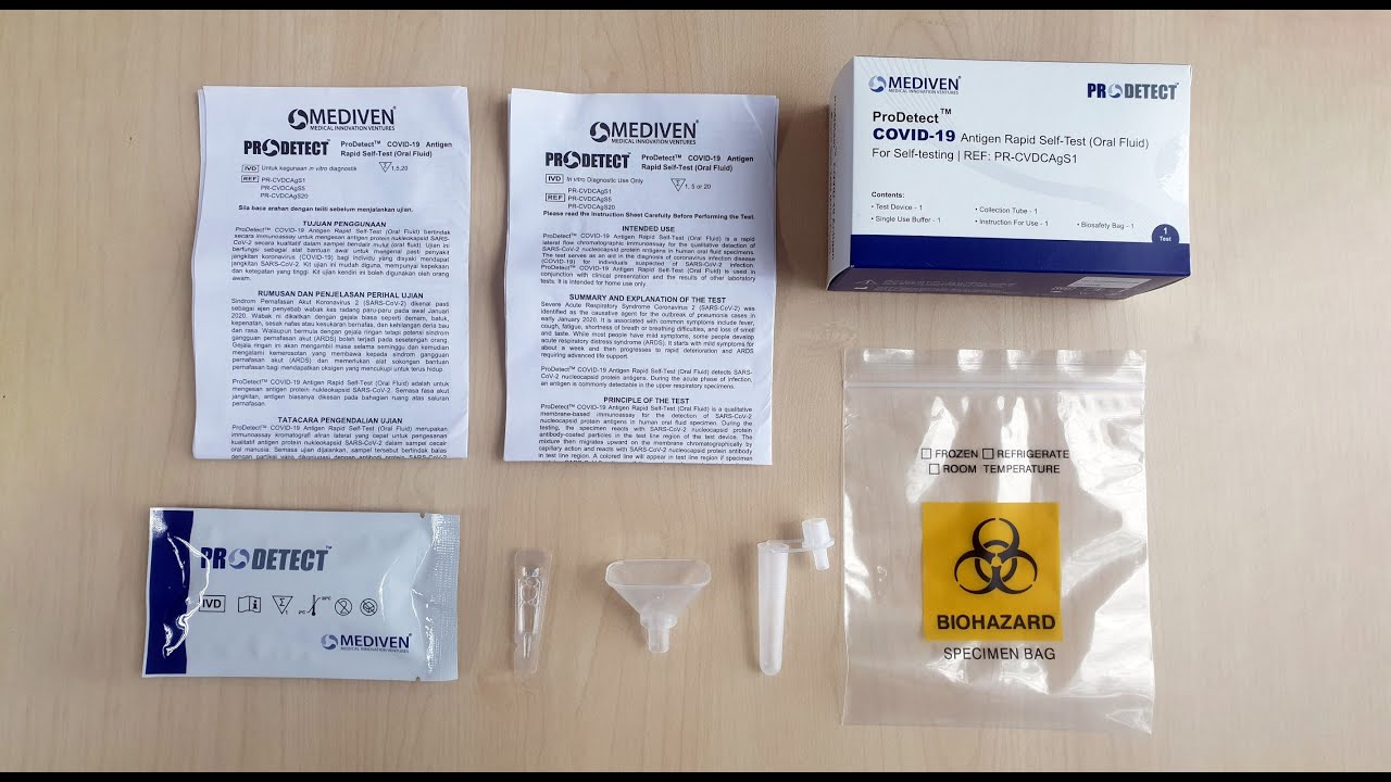 Video Demonstrasi Penggunaan Kit Ujian Kendiri ProDetect COVID-19 ...