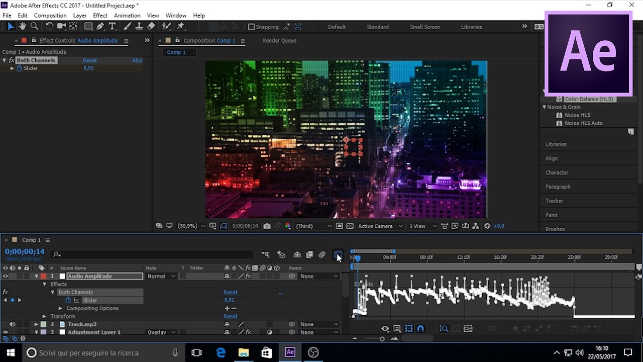 Audio React Colored Overlay - After Effects CC 2017 - YouTube