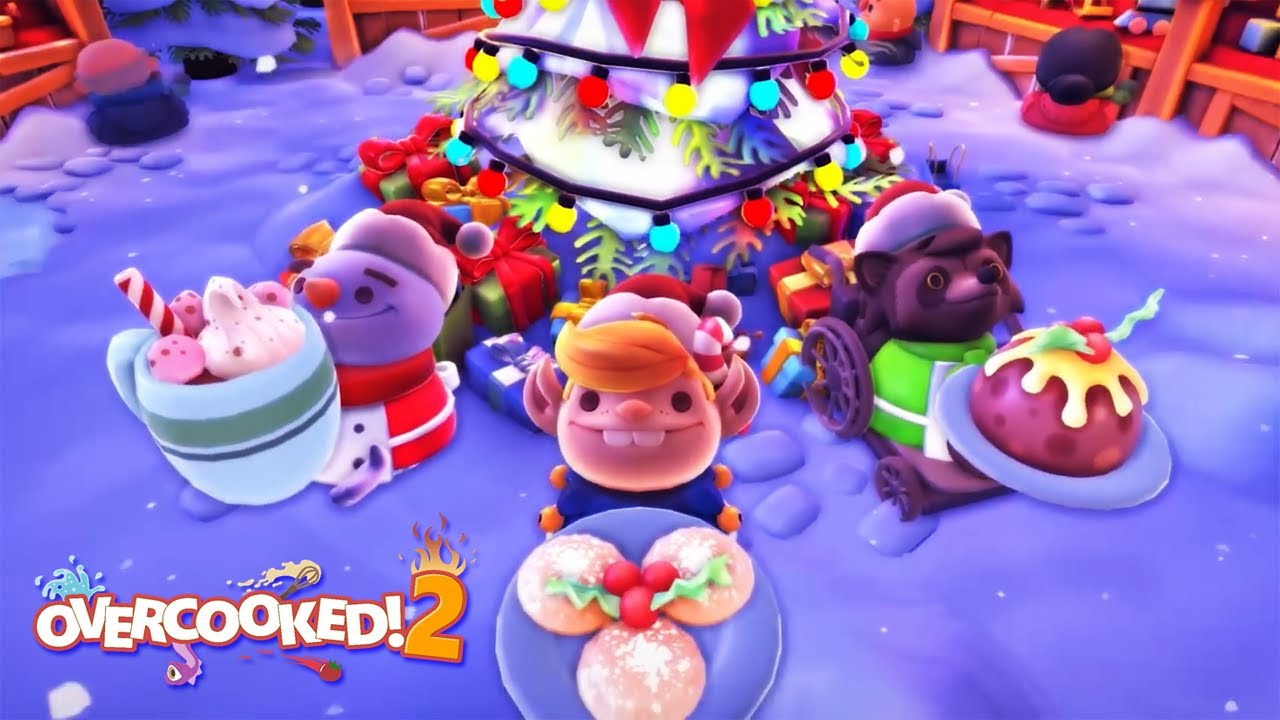 Playing Overcooked 2 Christmas DLC w/ Nick, Dan and Joshy - YouTube