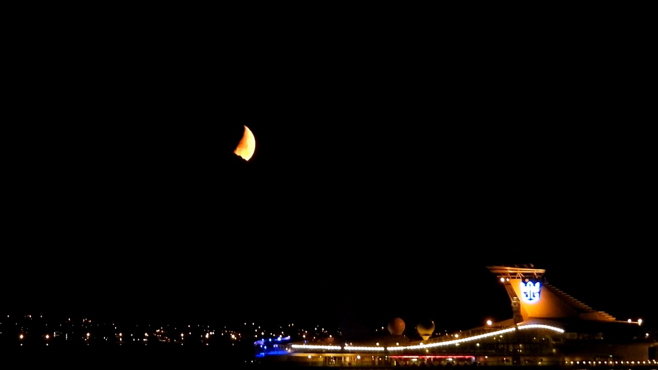 The Moon's fall - La caída de la Luna - Waxing crescent 34.5% 01:30 ...