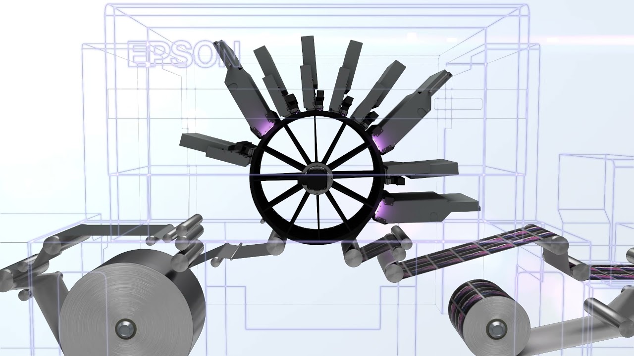 Epson Surepress L-6534VW UV Digital Label Press - YouTube