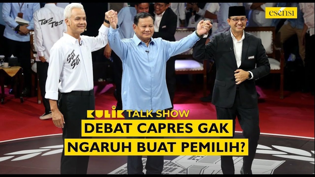 Debat Capres Pertama, Begini Polling Tertinggi Ketiga Capres Pemilu ...