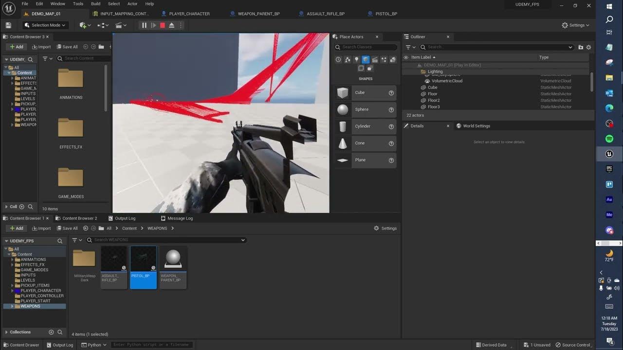 EPISODE 5 : Unreal Engine 5 Blueprint Visual Scripting - Military First Person Shooter Tutorial ...