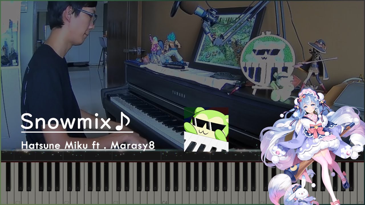 [Snowmix♪] (Hatsune Miku ft marasy8 snowmix piano cover ) 2023 snow ...