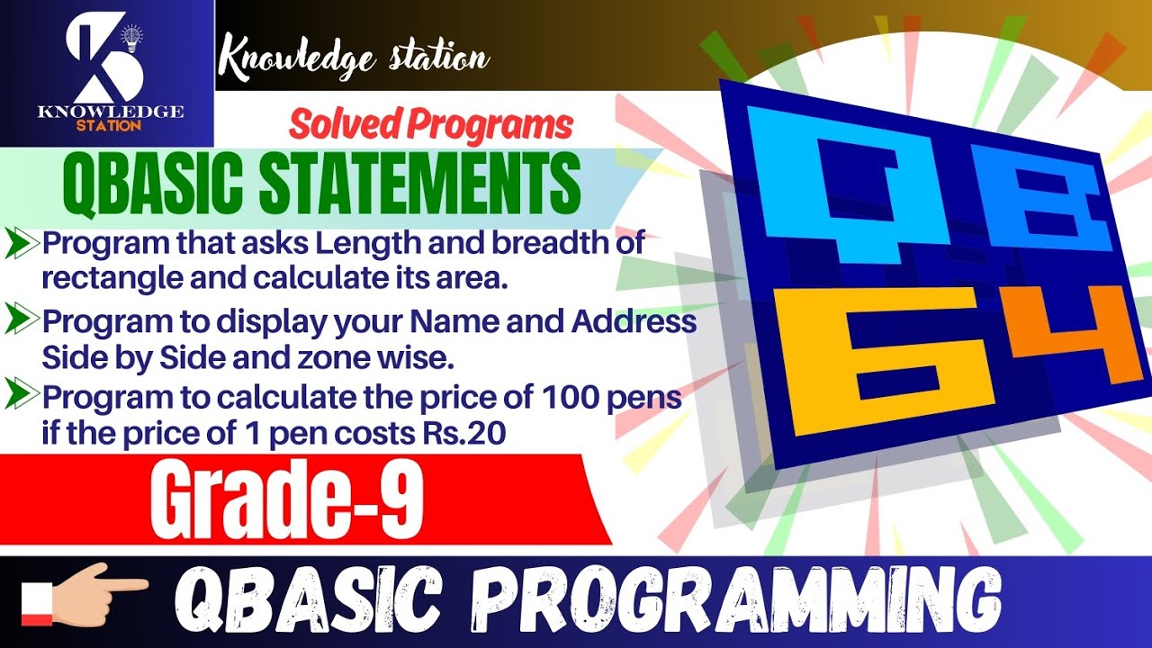 Qbasic solved Programs #Clas9 #controlstatements #computerscience # ...