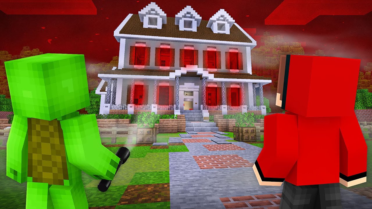 Mikey and JJ Found a SCARY ABANDONED MANSION in Minecraft (Maizen) - YouTube