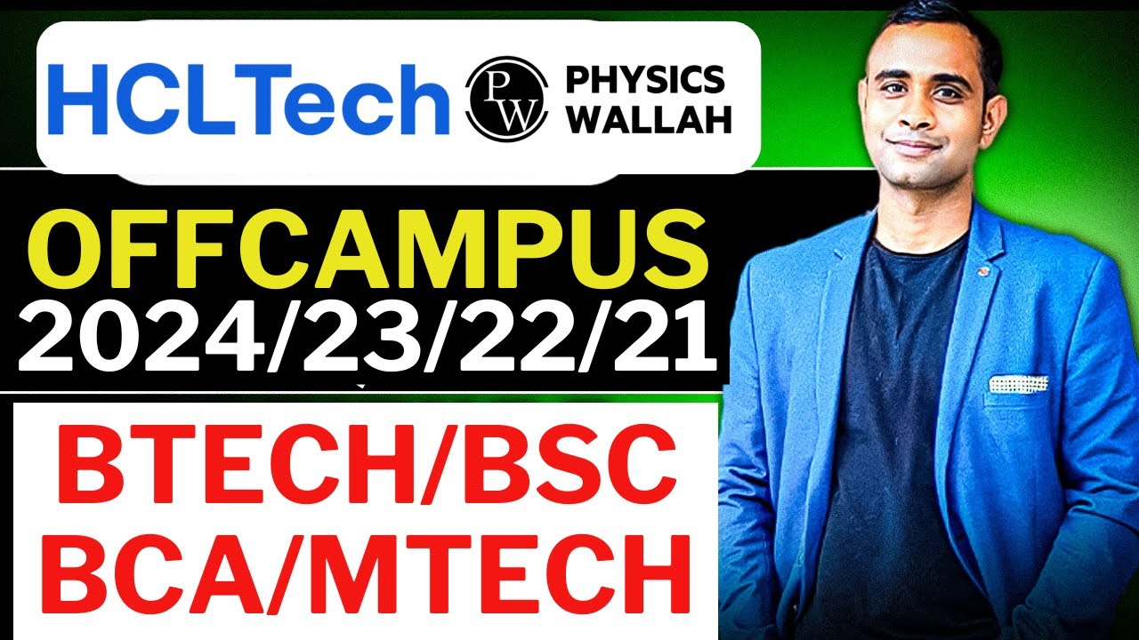 HCL Tech Hiring Announced | PW Hiring | Batch 2024/23/22/21 | Btech/BSC ...