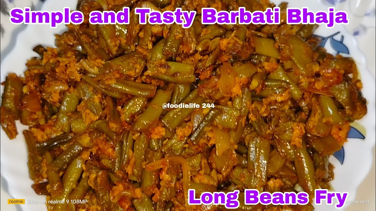 Simple and Tasty Barbati Bhaja | How To Make Long Beans Fry | Jhudanga ...