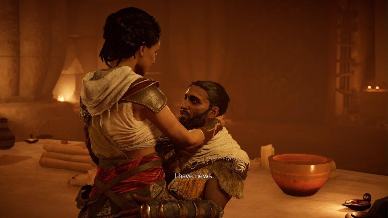 AC Origins Bayek gets his Hidden Blade - YouTube