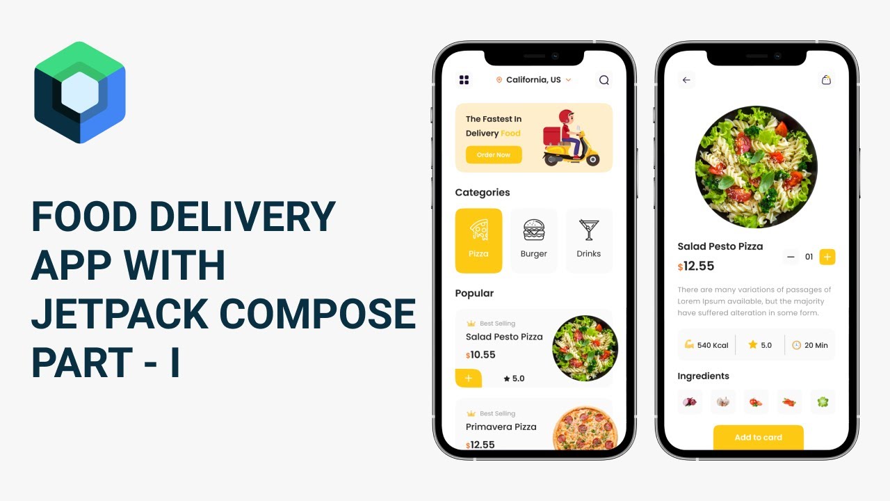 Food Delivery App with Jetpack Compose Part - I - YouTube