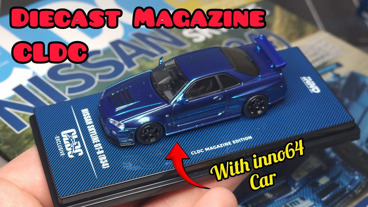 Diecast Car Magazine CLDC with Diecast Nissan GTR Inno64. Unboxing ...