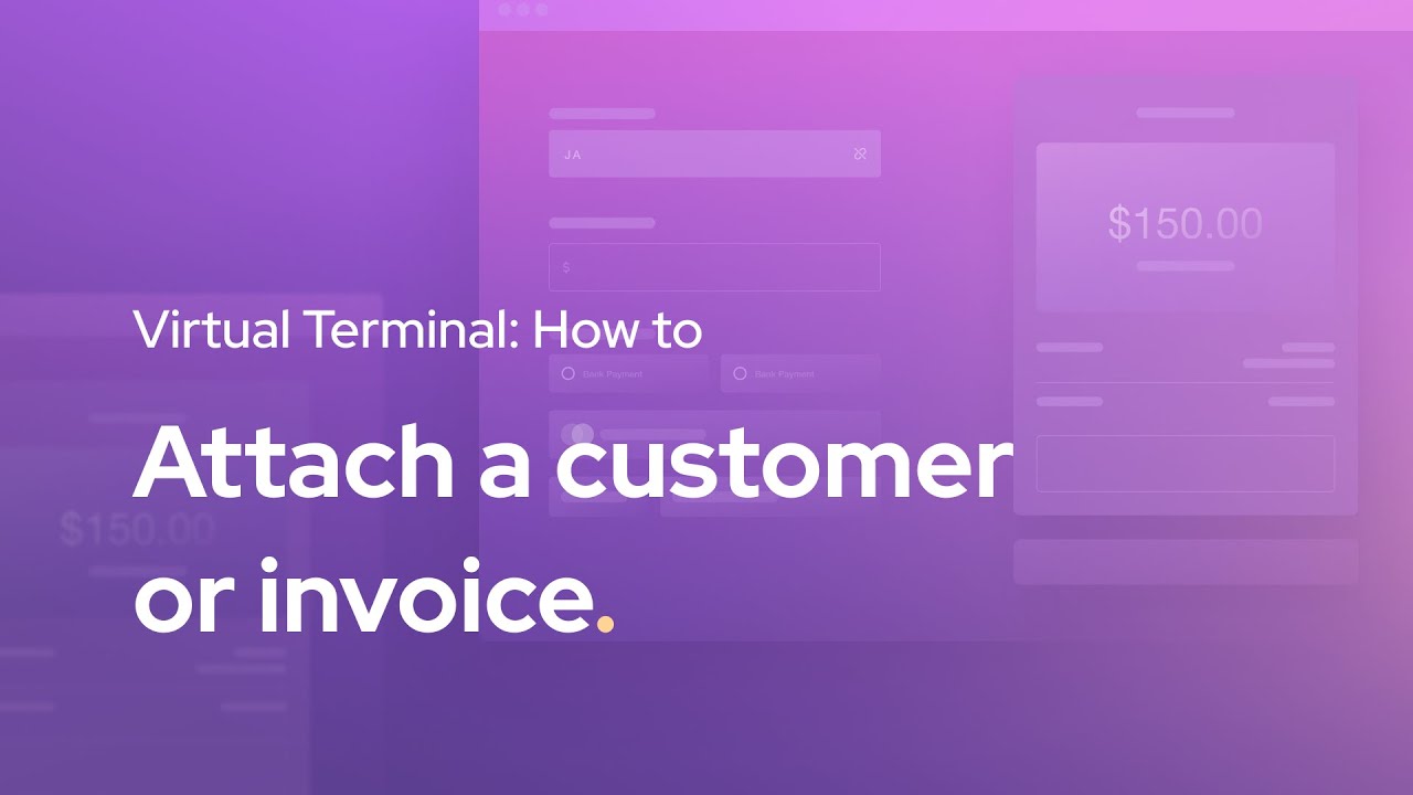 How to attach an invoice or customer with Helcim Virtual Terminal - YouTube