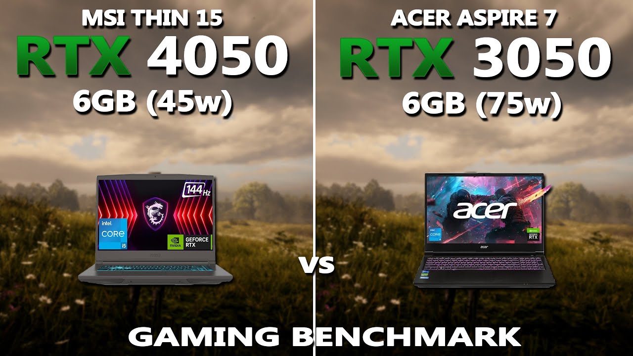 RTX 4050 (45w) vs RTX 3050 6GB (75w) Gaming Benchmark Test | Tested in ...