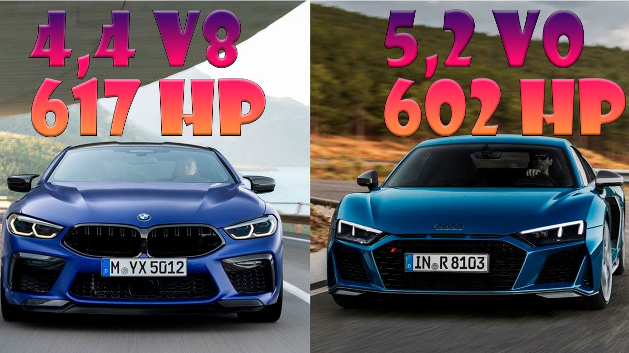 Audi R8 vs BMW M8 | 602 hp v10 vs 617 hp v8 | Forza Horizon 5 Drag Race ...