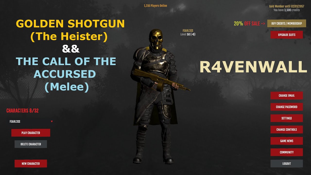 Dead Frontier 2 - Golden Shotgun (The Heister) and Call of The Accursed ...