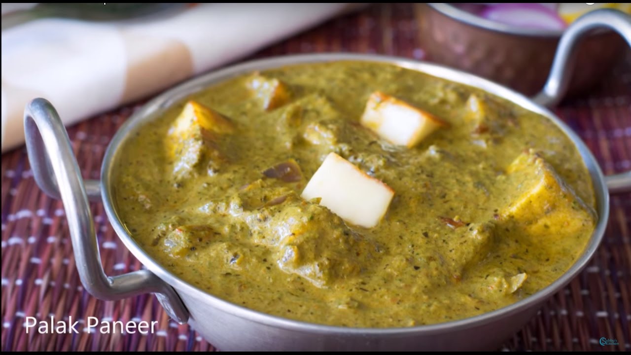 Palak Paneer (Quick Version) | Spinach Paneer Curry - YouTube