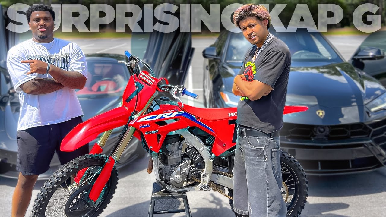 Surprising Rapper Kap G And Girlfriend With A Dirt Bike - YouTube