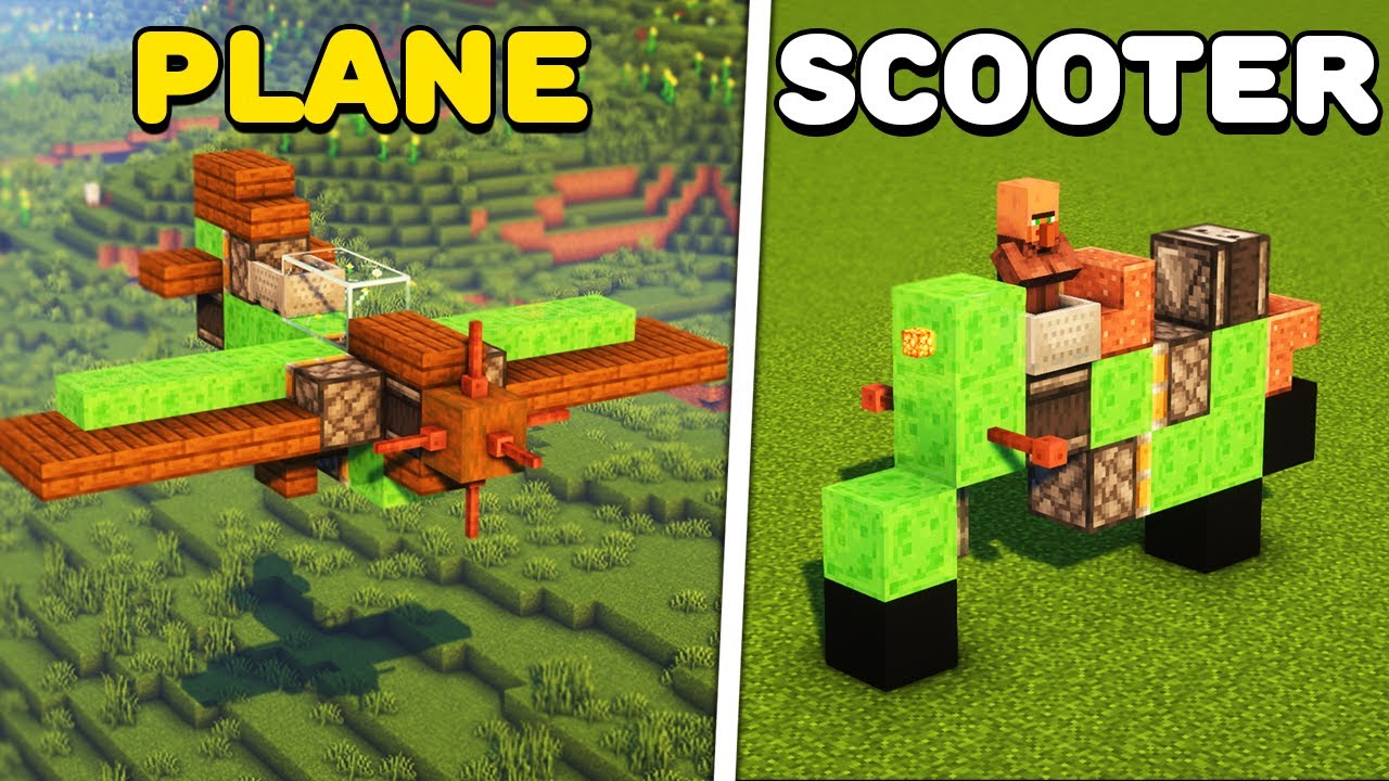 Minecraft: 5+ Working Redstone Vehicle Builds! - YouTube