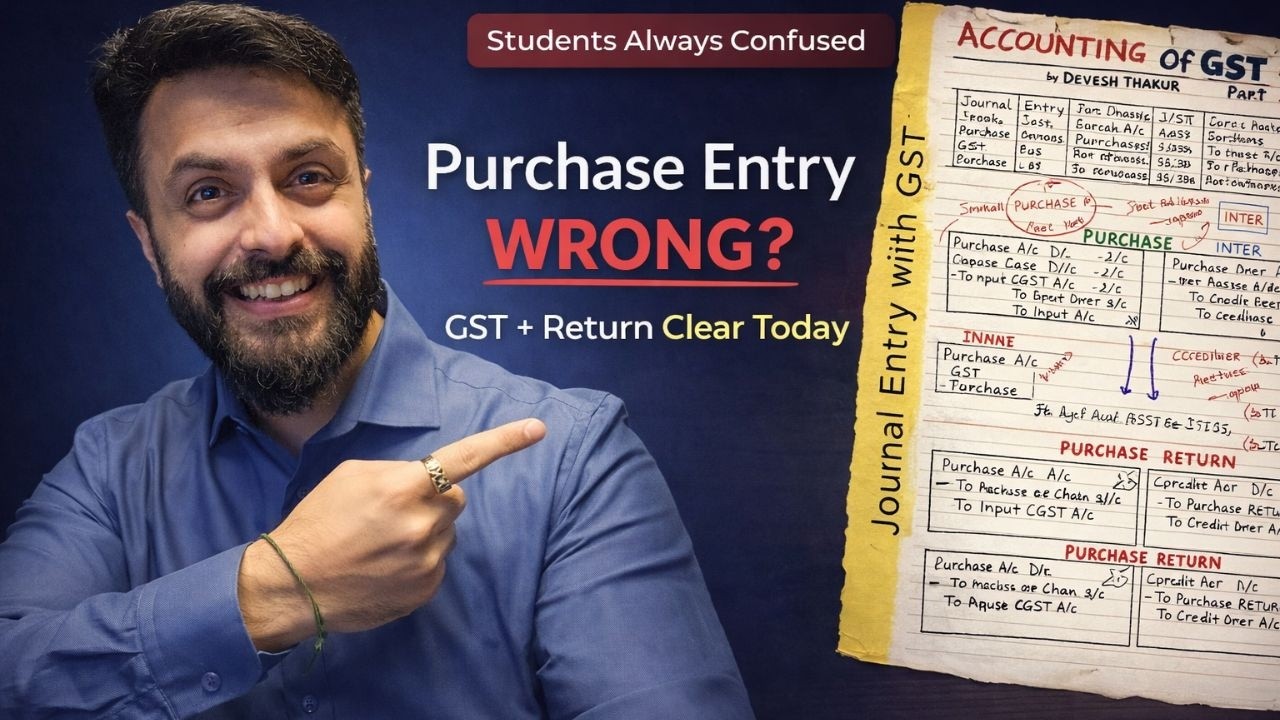 Purchase Entry with GST (Intra & Inter State) + Purchase Return | Input ...