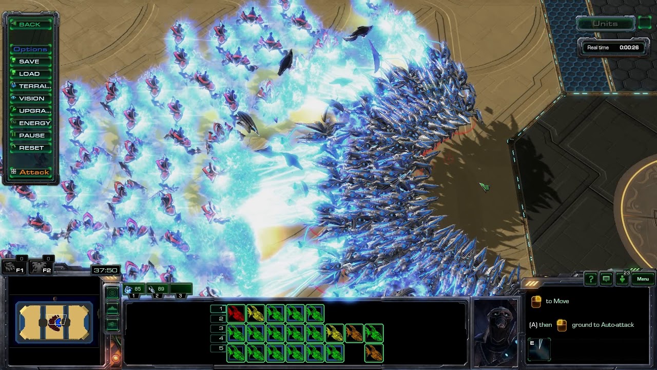 Starcraft 2 - 100 Archons vs 100 Void Rays - YouTube