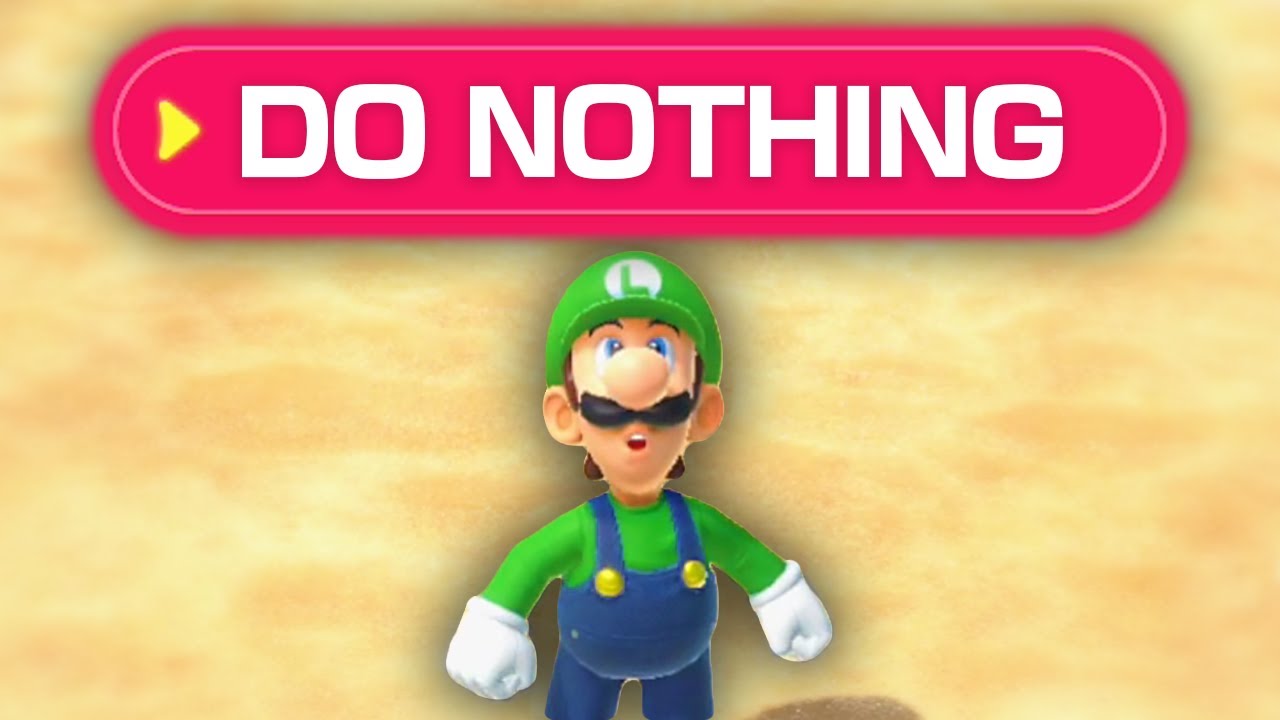 Luigi tries to win by doing absolutely nothing in Mario Party ...