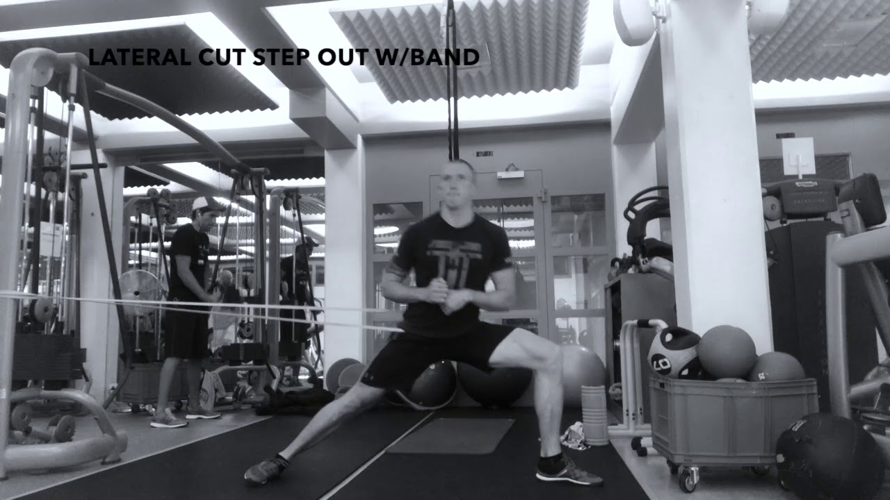 Lateral Cut Step Out w/Band - Upside Strength Exercise Library - YouTube