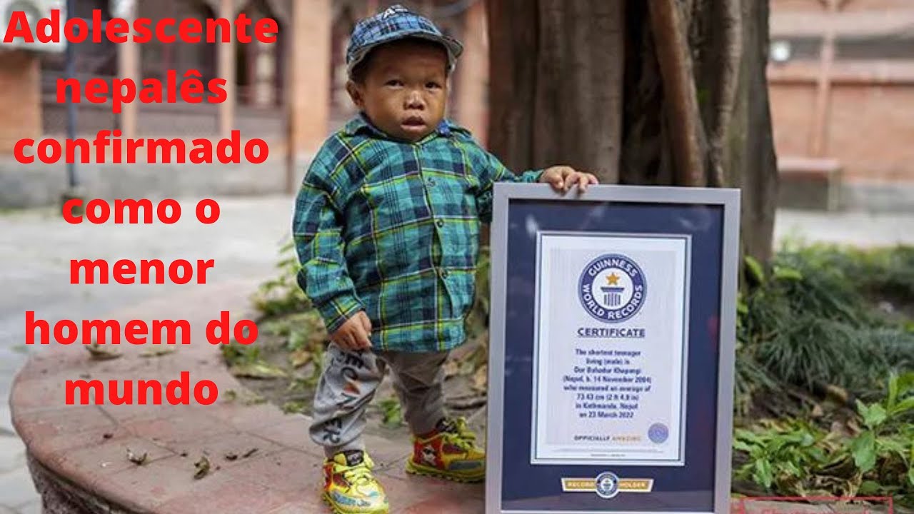 Adolescente nepalês confirmado como o menor homem do mundo - YouTube