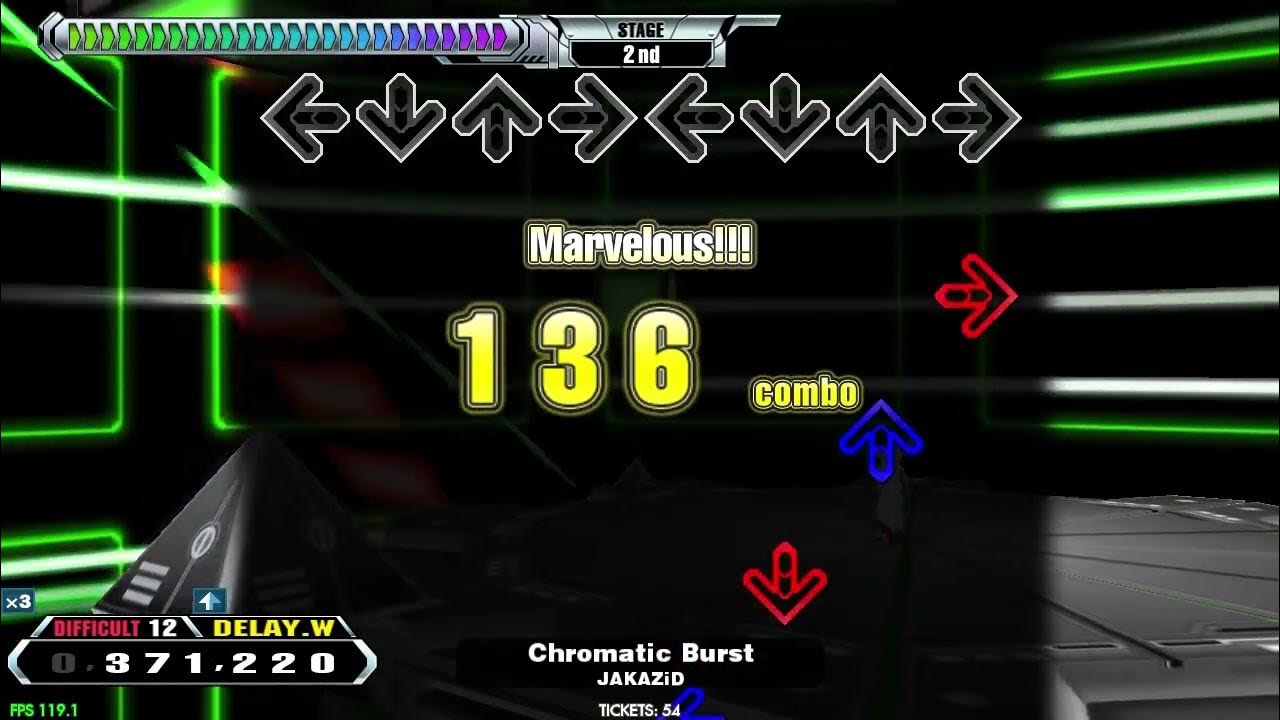 【LV12】DDR / Chromatic Burst - DIFFICULT DOUBLE with handclap - YouTube