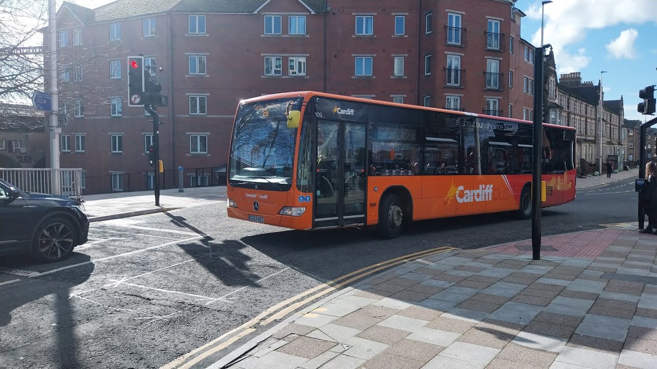 *KICKDOWN+OVERREV* Cardiff Bus Mercedes Citaro 0530 ZF On Route 8 (105 ...