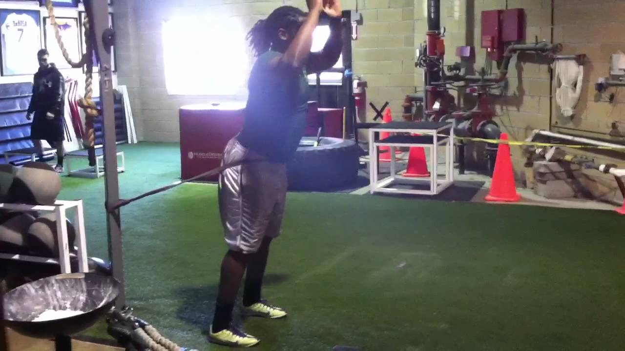 Band Resisted Broad Jump - YouTube
