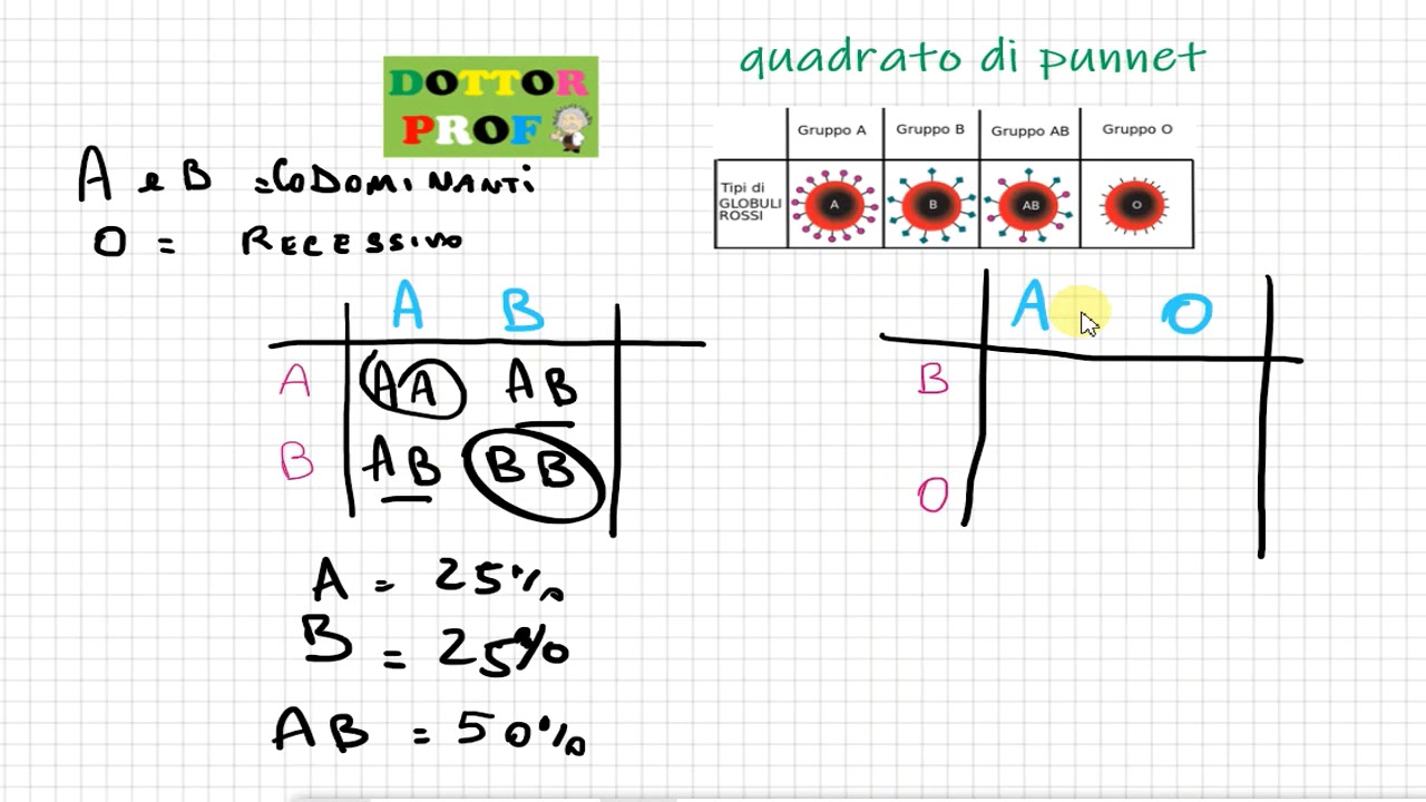 QUADRATO DI PUNNETT con esercizi - YouTube