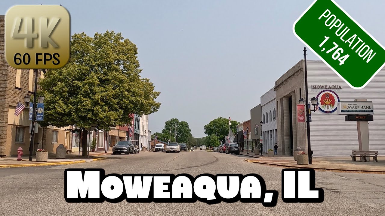 Driving Around Small Town Moweaqua, Illinois in 4k Video - YouTube
