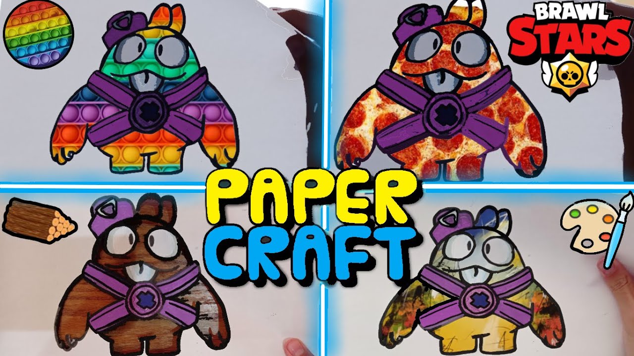 PAPER CRAFT for SQUEAK ! Brawl Stars : creating infinity of skins IN ...