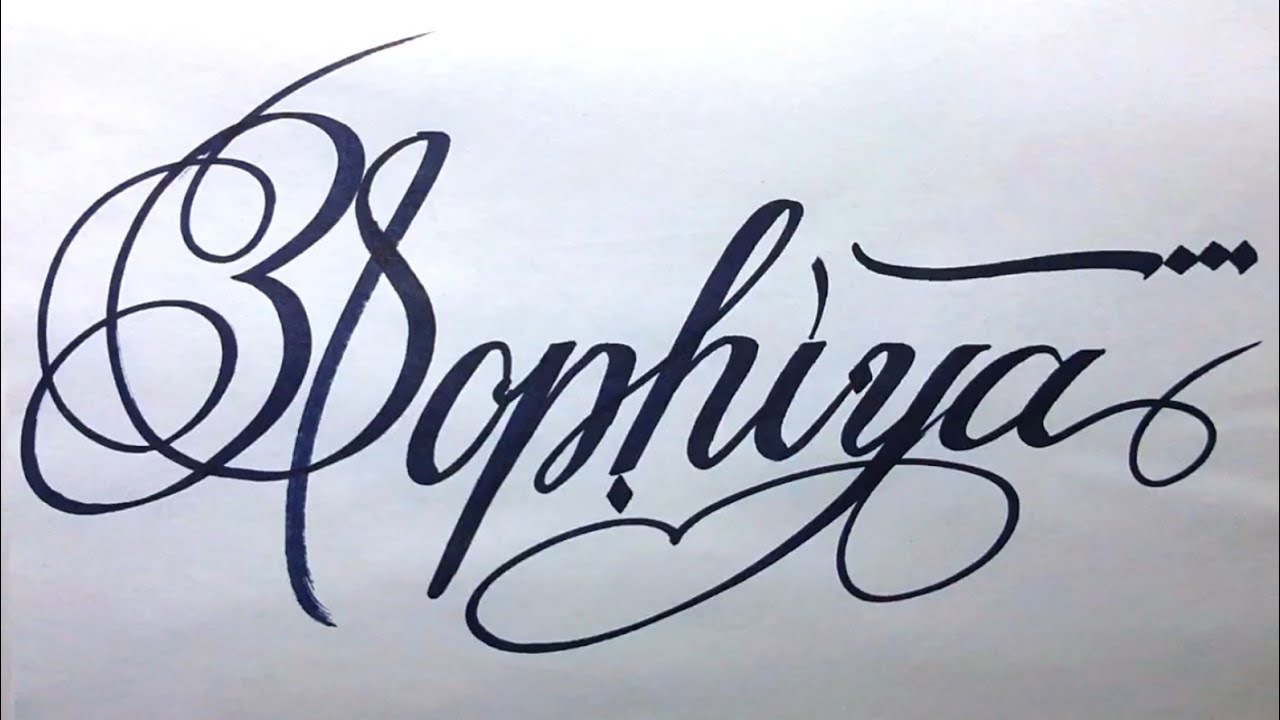 Sophiya Name Signature Calligraphy Status | How to Cursive write with ...