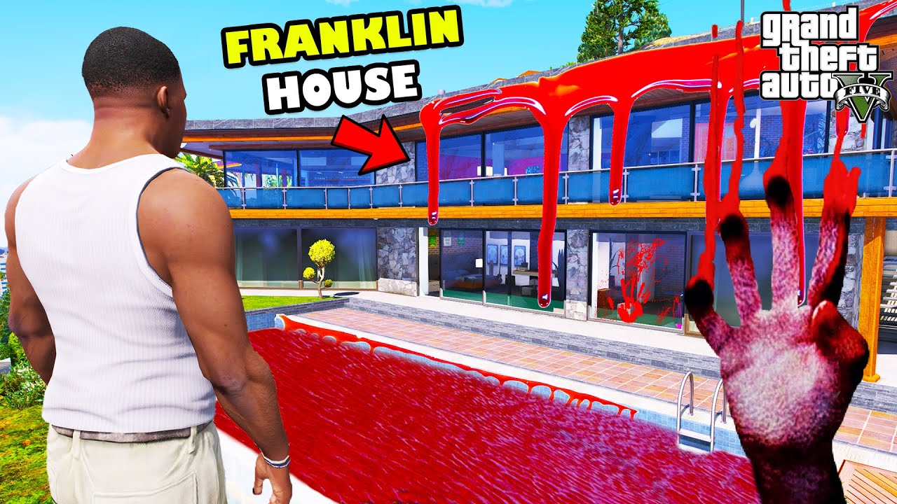 Franklin Trapped Inside His Evil Haunted House In GTA 5 | SHINCHAN and ...