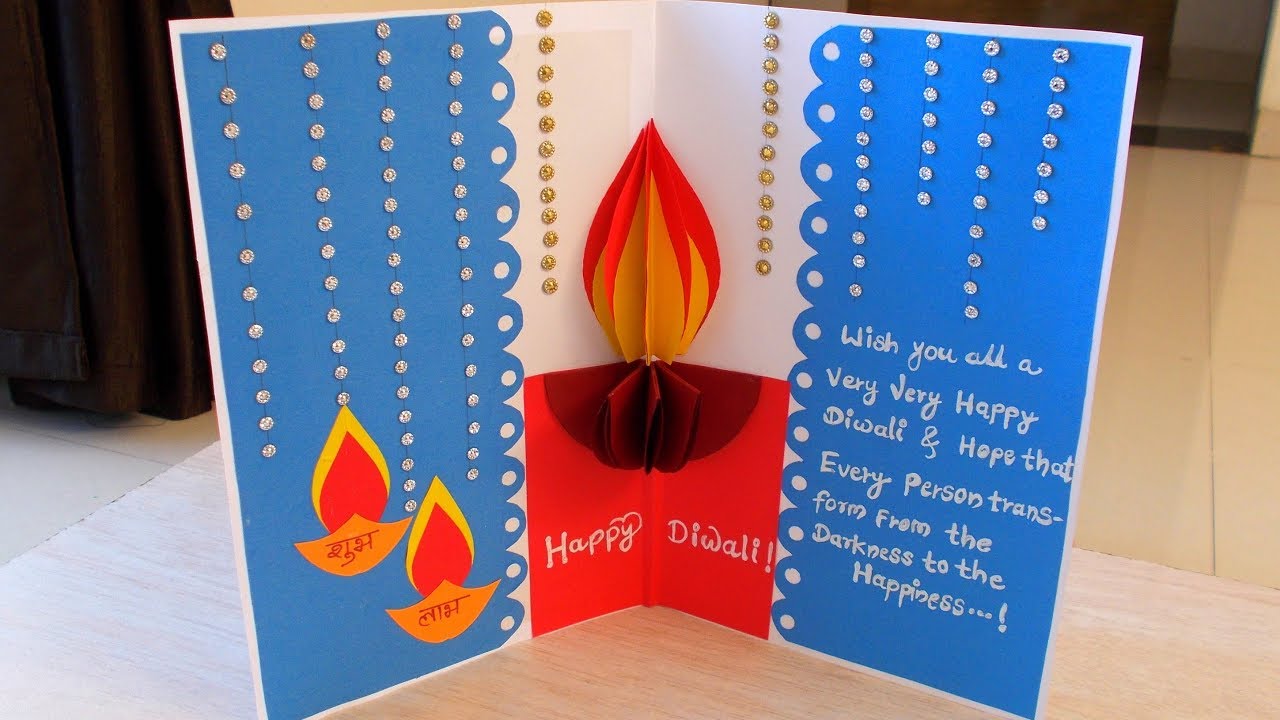 Beautiful DIY Handmade diwali card idea..Diwali Handmade Card. - YouTube
