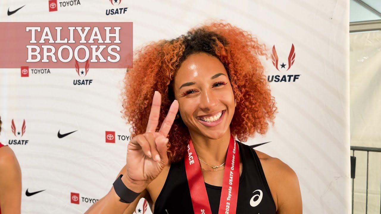 In the Mixed Zone with Taliyah Brooks - USATF Championships - YouTube